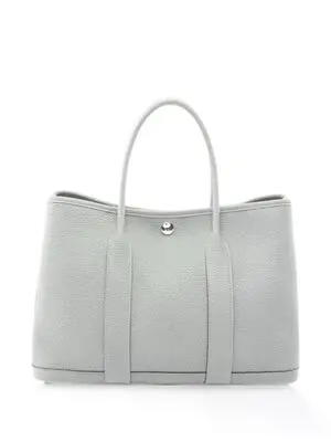 Hermès 2020s Tpm Garden Party Negonda Leather Tote Bag - Grey