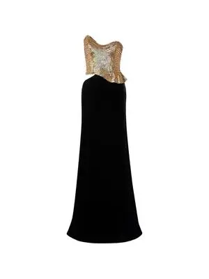 Naeem Khan Crystal-embellished Maxi Dress - Black
