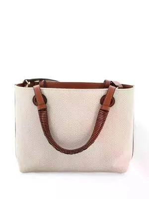 Loewe Anagram Canvas Mini Shoulder Bag - Neutrals