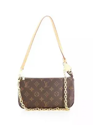 LOUIS VUITTON Chain Pochette Accessoires Nm Monogram Canvas Shoulder Bag - Brown