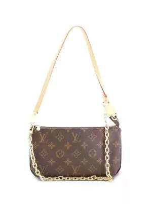 LOUIS VUITTON Monogram Canvas Pochette Accessories Nm Shoulder Bag - Brown