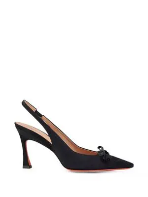 Santoni Bow-detail Slingback Pumps