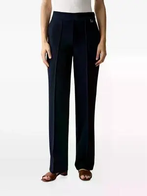 JOOP! Pressed-crease Logo-plaque Trousers - Blue
