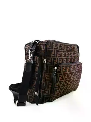 Fendi Multipocket Diaper Changing Bag Zucca Nylon Large Crossbody Bag