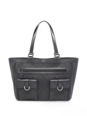 Gucci Abby Gg Canvas Tote Bag - Black