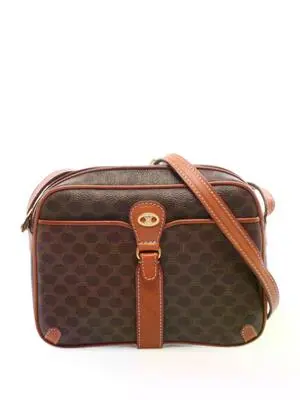 Celine 2000s Macadam Shoulder Bag - Brown