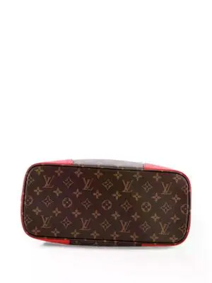 LOUIS VUITTON Flandrin Monogram Canvas And Leather Tote Bag - Red