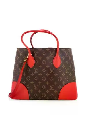 LOUIS VUITTON Flandrin Monogram Canvas And Leather Tote Bag - Red