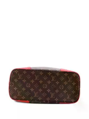 LOUIS VUITTON Flandrin Monogram Canvas And Leather Tote Bag - Red