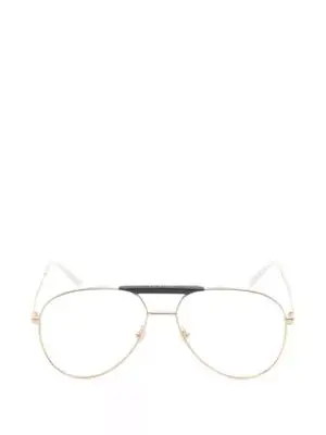 Gucci 2020s Pilot-frame Glasses - Gold