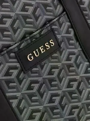 Guess Geometric-pattern Logo-patch Laptop Bag
