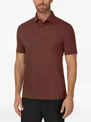 Boggi Milano Polo In Stretch Supima Cotton Jersey - Brown