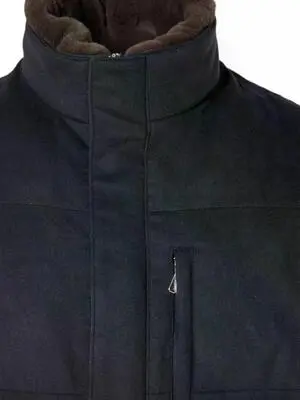 MANDELLI Padded Shearling-trim Coat