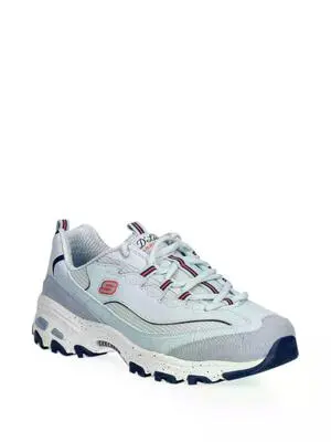 Sketchers D'lites Chunky Sole Sneakers With Paneled Design - Blue