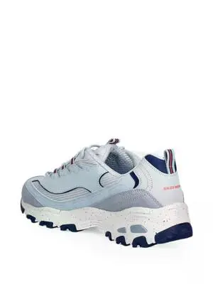 Sketchers D'lites Chunky Sole Sneakers With Paneled Design - Blue