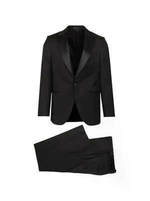 AL DUCA D’AOSTA 1902 Peak-lapel Wool Suit - Black
