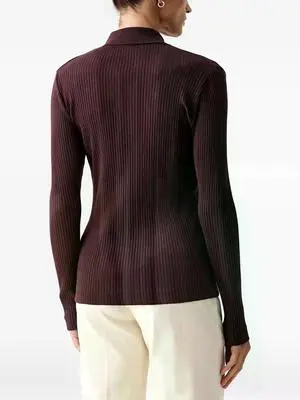 Marc O'polo Ribbed Knit Long-sleeve Polo Shirt