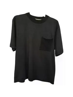 ATOMO FACTORY Crochet-trim Pocket T-shirt - Black