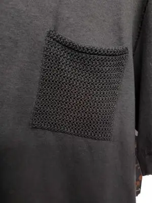 ATOMO FACTORY Crochet-trim Pocket T-shirt - Black
