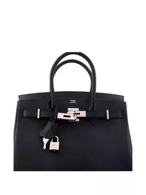 Hermès Birkin Handbag Epsom With Palladium Hardware 30 Tote Bag - Black