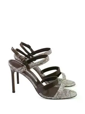 Manolo Blahnik Villano Snakeskin Sandals