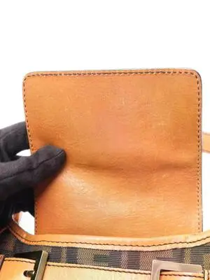 Fendi 2000s Zucca Foldover Top Shoulder Bag