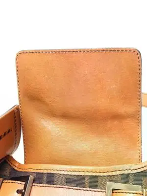 Fendi 2000s Zucca Foldover Top Shoulder Bag