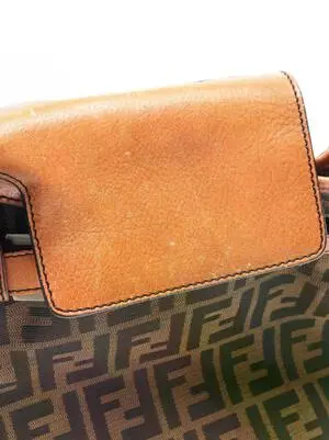 Fendi 2000s Zucca Foldover Top Shoulder Bag