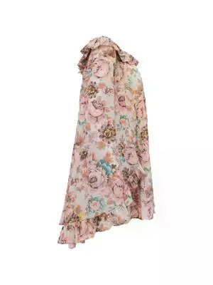 Chloé Ruffled Floral-print Off-the-shoulder Dress