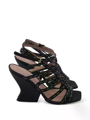 Alberta Ferretti Caged Strap Sandals