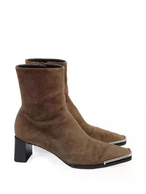 ALEXANDER WANG Suede Metal-tip Ankle Boots