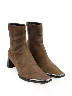 ALEXANDER WANG Suede Metal-tip Ankle Boots