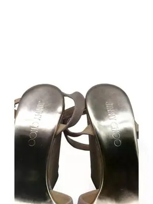 JIMMY CHOO Ankle Strap Wedge Sandals