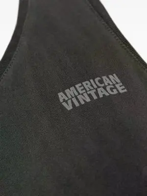 American Vintage Logo Print Racerback Tank Top