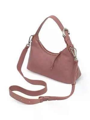 COCCINELLE Grained Leather Tote Bag With Adjustable Shoulder Strap - Pink