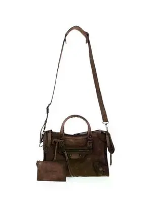 Balenciaga Medium Le City Leather Tote Bag - Brown