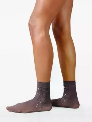 Swedish Stockings Pauline Crystal-embellished Socks - Grey