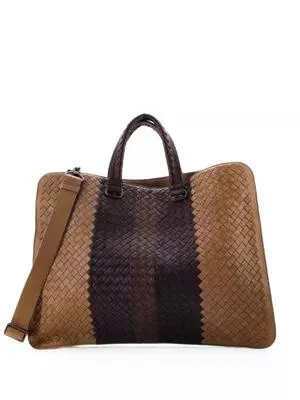 Bottega Veneta Intrecciato Nappa Briefcase - Brown