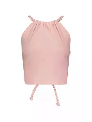 Red Valentino Braided Lace-up Top - Pink