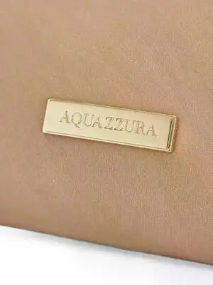 AQUAZZURA Bow Detail Satin Clutch Bag