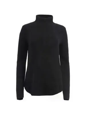 Theory Ribbed-knit Mock-neck Sweater - Black
