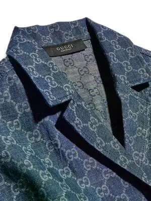 Gucci Gg Supreme Denim Shirt