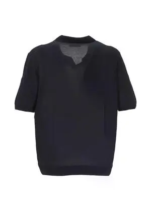 GRAN SASSO Silk Short-sleeve Shirt - Blue