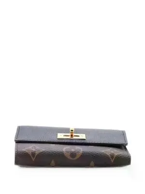 LOUIS VUITTON Victorine On My Side Wallet Leather And Monogram Canvas Small Wallets