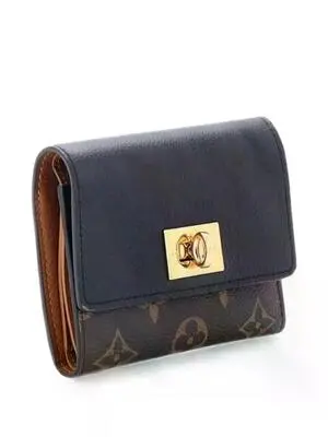 LOUIS VUITTON Victorine On My Side Wallet Leather And Monogram Canvas Small Wallets