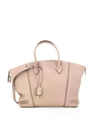 LOUIS VUITTON Soft Lockit Handbag Leather Mm Satchel - Neutrals