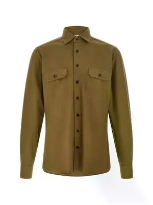 BORRIELLO NAPOLI Long-sleeves Cotton Shirt - Green