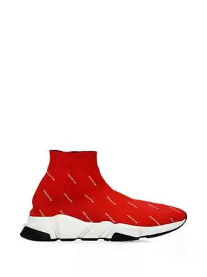 Balenciaga Speed Logo-print Sneakers - Red