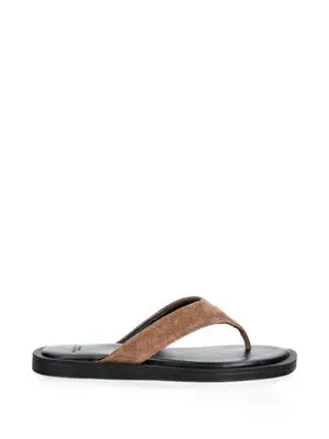 SUMMERY COPENHAGEN Suede Flip-flops - Brown