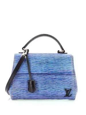 LOUIS VUITTON Cluny Top Handle Bag Epi Leather Bb Satchel - Blue